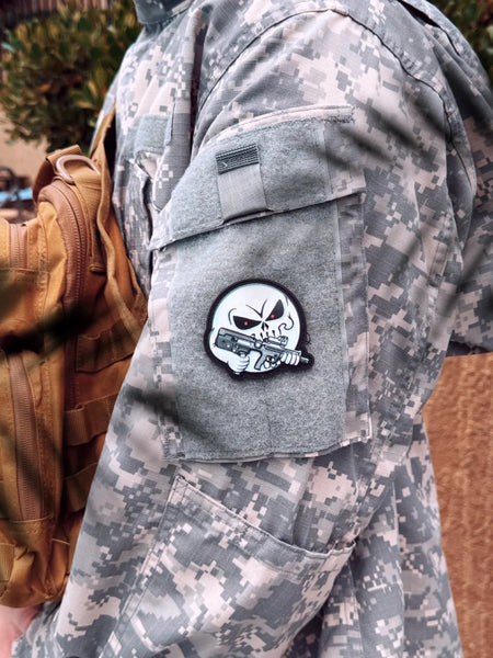Skull Emoji PVC Morale Patch – Tactical Outfitters