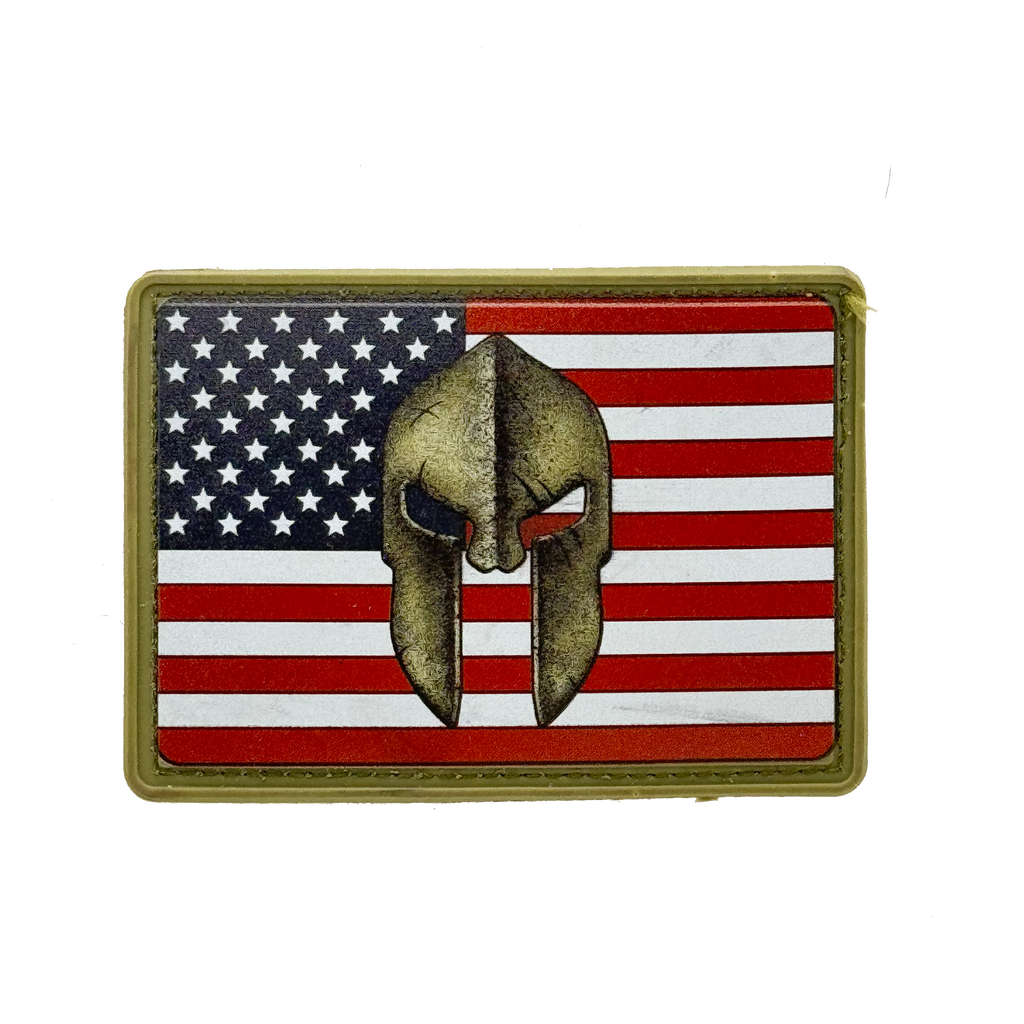 US Flag Spartan PVC Morale Patch – Tactical Outfitters
